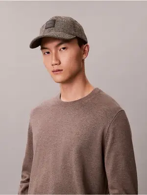 Calvin Klein Herringbone Baseball Cap - Black