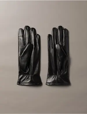 Calvin Klein Monogram Leather Gloves
