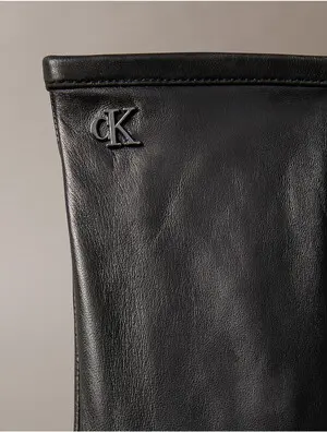 Calvin Klein Monogram Leather Gloves