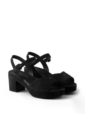 Prada Padded Suede Sandals