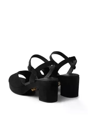 Prada Padded Suede Sandals