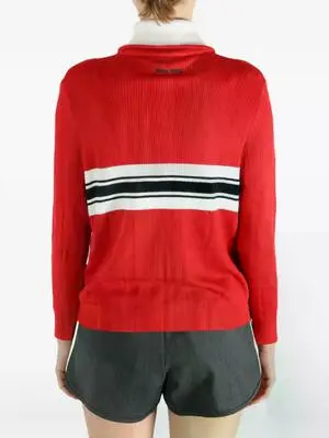 Adidas Striped Zip-up Knit Jacket