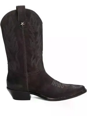 Guess Star Embroidered Suede Boots