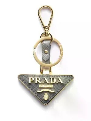 Prada Triangle-logo Keychain - Gold