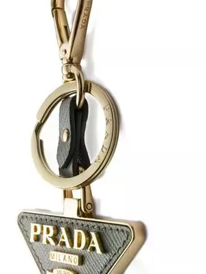 Prada Triangle-logo Keychain - Gold