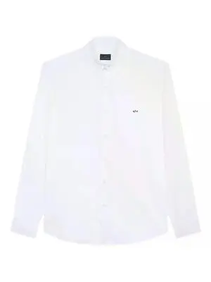 PAUL & SHARK Shark Embroidery Cotton Poplin Shirt