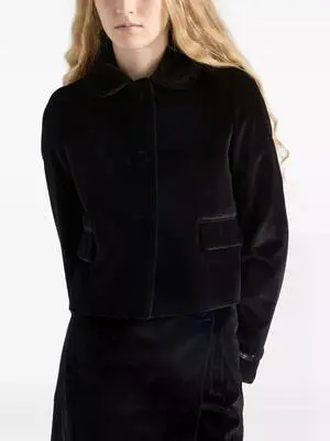 Prada Flap-pocket Jacket With Detachable Collar