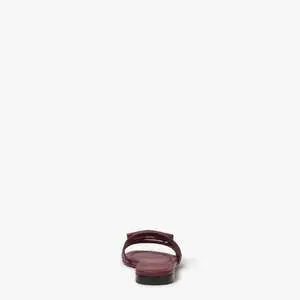 Fendi Baguette Tumbled Leather Slides