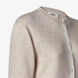 Fendi Cardigan In Ff Motif Jacquard