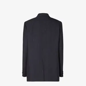 Fendi Double-breasted Pinstripe Wool Blazer