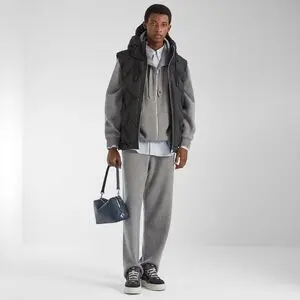Fendi Cashmere Tarn Trousers With Embroidered Ff Logo