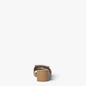 Fendi Baguette Dove Grey Leather Slides