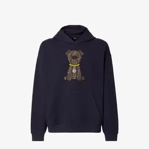 Fendi Ff Jacquard Patch Cotton Sweatshirt - Blue