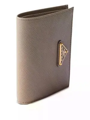 Prada Small Saffiano-leather Wallet - Neutrals