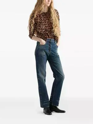 Prada Leopard-print Knitted T-shirt