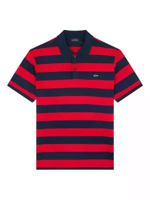 Paul & Shark Striped Piqué Cotton Polo Shirt
