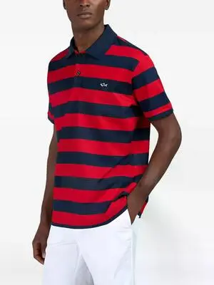 Paul & Shark Striped Piqué Cotton Polo Shirt