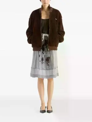 Prada Ribbed Trims Jacket - Brown