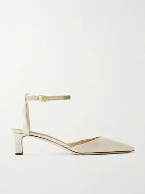 THE ROW Carla Velvet Pumps - Brown