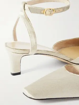 THE ROW Carla Velvet Pumps - Brown