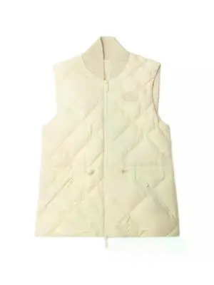 Burberry Burberry Check-Stitch Quilted Gilet Neutrals