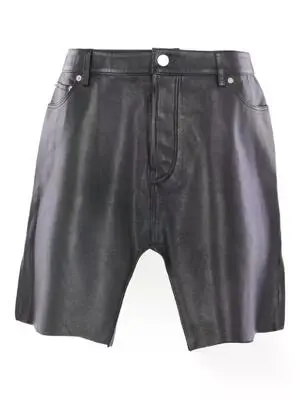 AUGUST BARRON Leather Side-pockets Shorts