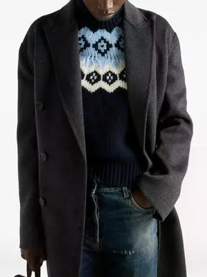 Prada Intarsia Knit Sweater - Blue