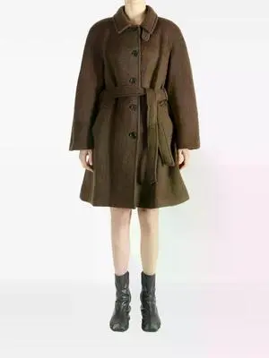 AMOMENTO Belted Button Coat