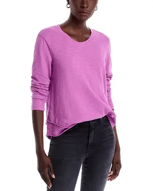 Wilt Wilt Long Sleeve Layered Mock Neck Tee Fig