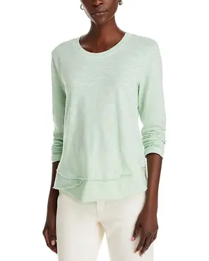 Wilt Wilt Long Sleeve Layered Mock Neck Tee Mint