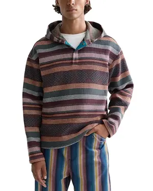 Scotch & Soda Jacquard Striped Hoodie - Pixel Stripe