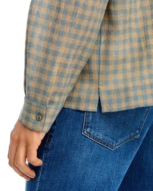 FRAME Light Wool Plaid Button Down Shirt