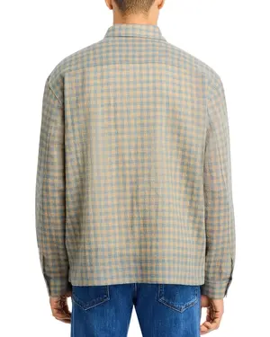 FRAME Light Wool Plaid Button Down Shirt