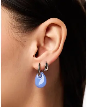 ANA LUISA Kayla Blue Silver Drop Earrings