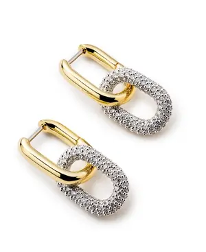 ANA LUISA Rox Mini Double Pave Drop Earrings
