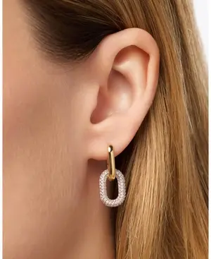 ANA LUISA Rox Mini Double Pave Drop Earrings