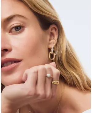 ANA LUISA Rox Mini Double Pave Drop Earrings
