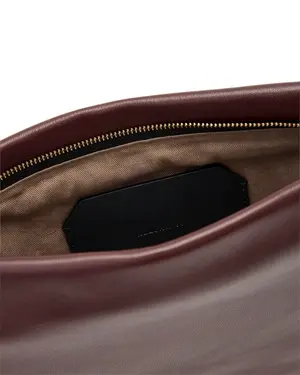 ALLSAINTS Bettina Leather Clutch - Dark Red