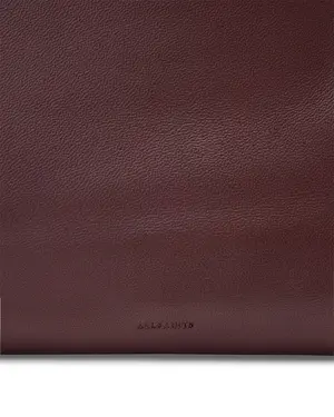 ALLSAINTS Bettina Leather Clutch - Dark Red