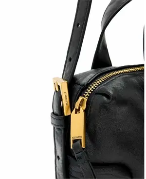 ALLSAINTS Ares G Compact Leather Crossbody - Black