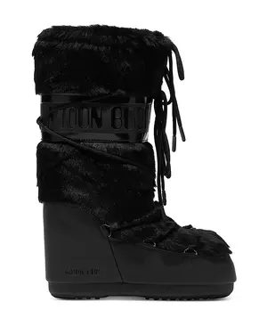 Moon Boot Mb Icon Faux Fur Boots - Black