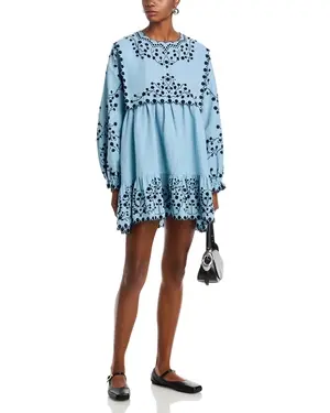 Sea Frances Embroidered Mini Dress