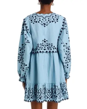 Sea Frances Embroidered Mini Dress