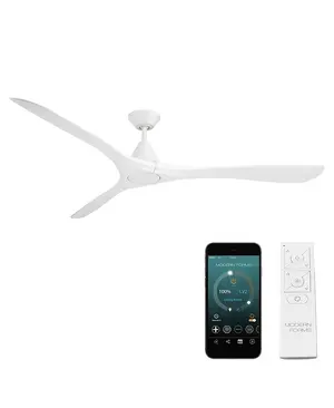 MODERN FORMS Fans Carve 72 In Indoor Or Outdoor Smart Home Ceiling Fan - Matte White