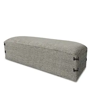 THEODORE ALEXANDER Vesta Upholstered Bench - Grey