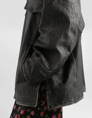 Dolce & Gabbana Vintage-effect Leather Jacket