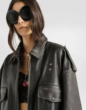 Dolce & Gabbana Vintage-effect Leather Jacket