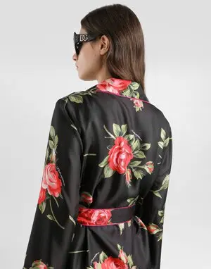 Dolce & Gabbana Rose Bouquet-print Twill Shirt - Multicolor