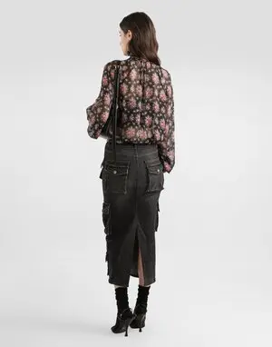 Dolce & Gabbana Tight-fitting Denim Skirt - Multicolor