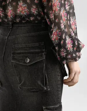 Dolce & Gabbana Tight-fitting Denim Skirt - Multicolor